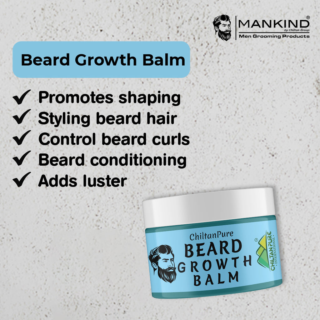 Beard Growth Balm – Adds Shine to Beard, Minimize Beard Curls, Style ...
