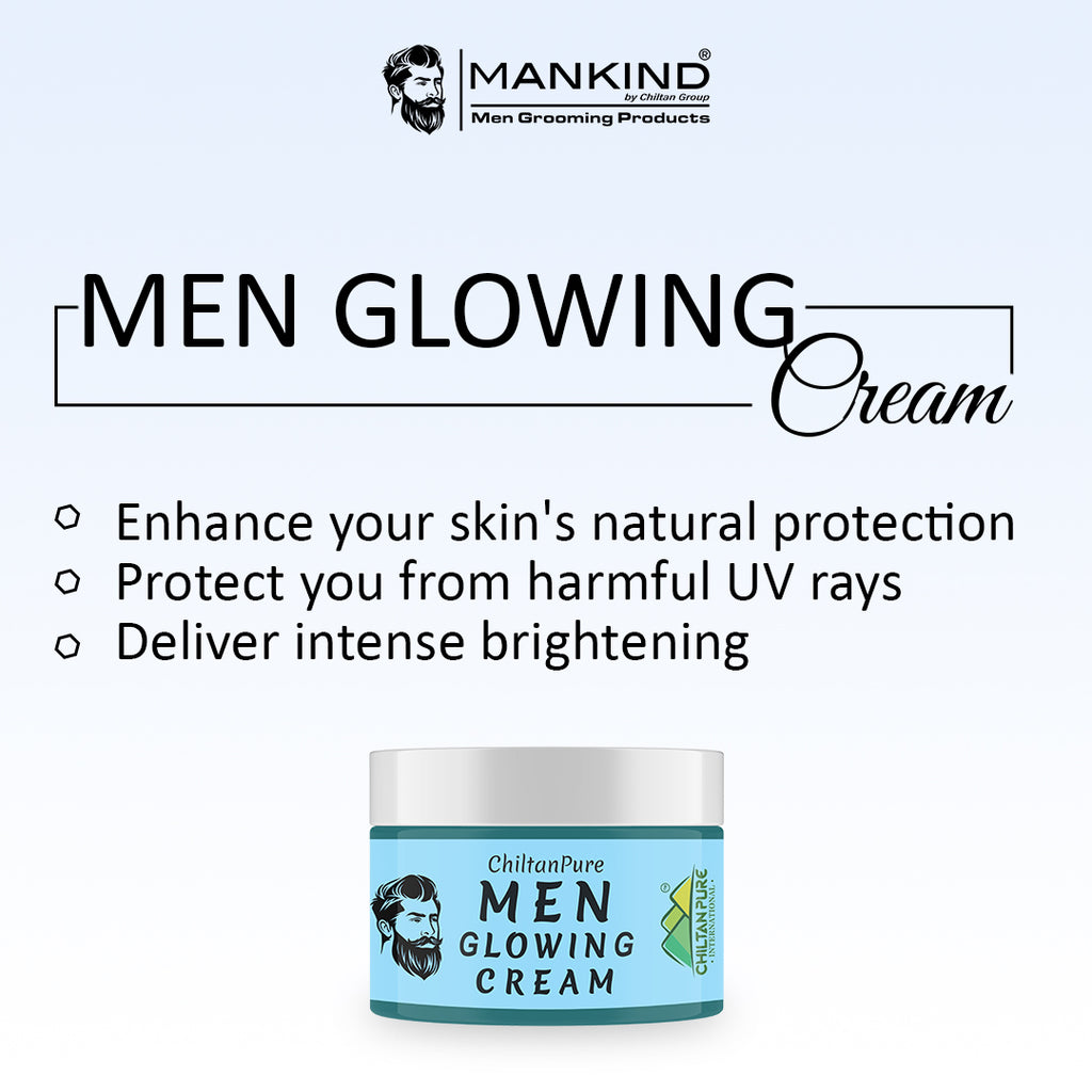 Mens All In One Face Glowing Cream – Light Weight Formula, Hydrates Sk ...