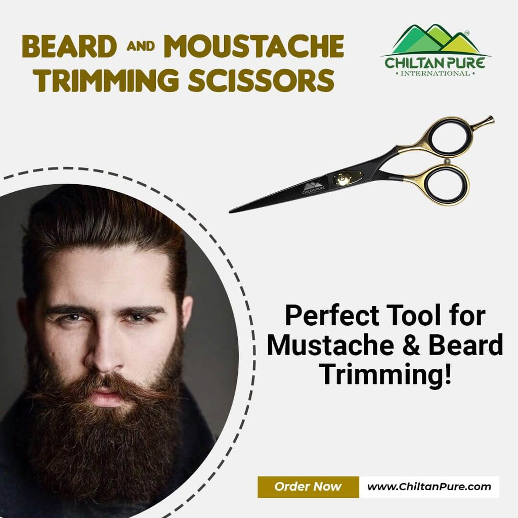 Beard & Moustache Trimming Scissors – For Grooming, Cutting & Styling ...